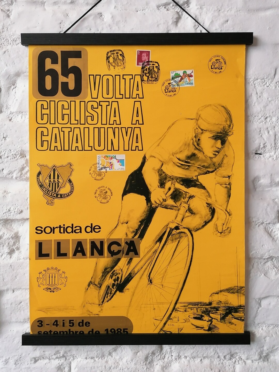 1985 La Volta Cycling Poster Original Vintage Stamps Collection - Etsy