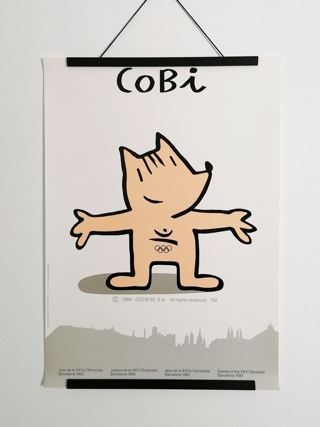 1992 Poster Cobi Olympic Mascot by Javier Mariscal - Etsy