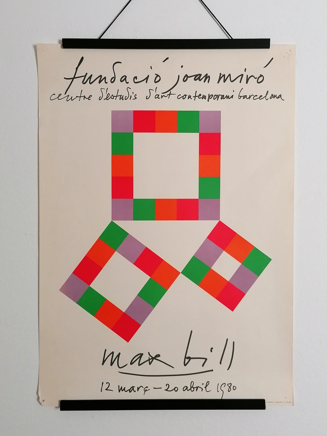 1980 Max Bill Poster From Fundació Miró Barcelona Exhibition - Etsy