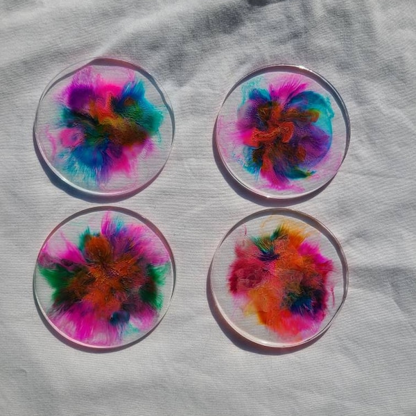 Alcohol Ink Coasters - Etsy