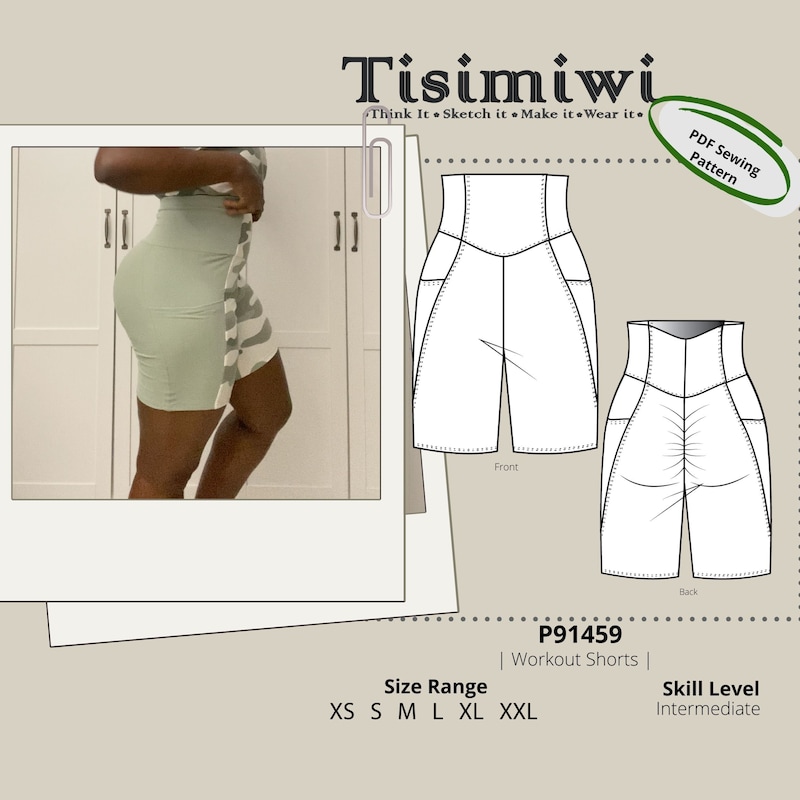 Yoga Shorts Pattern - Etsy