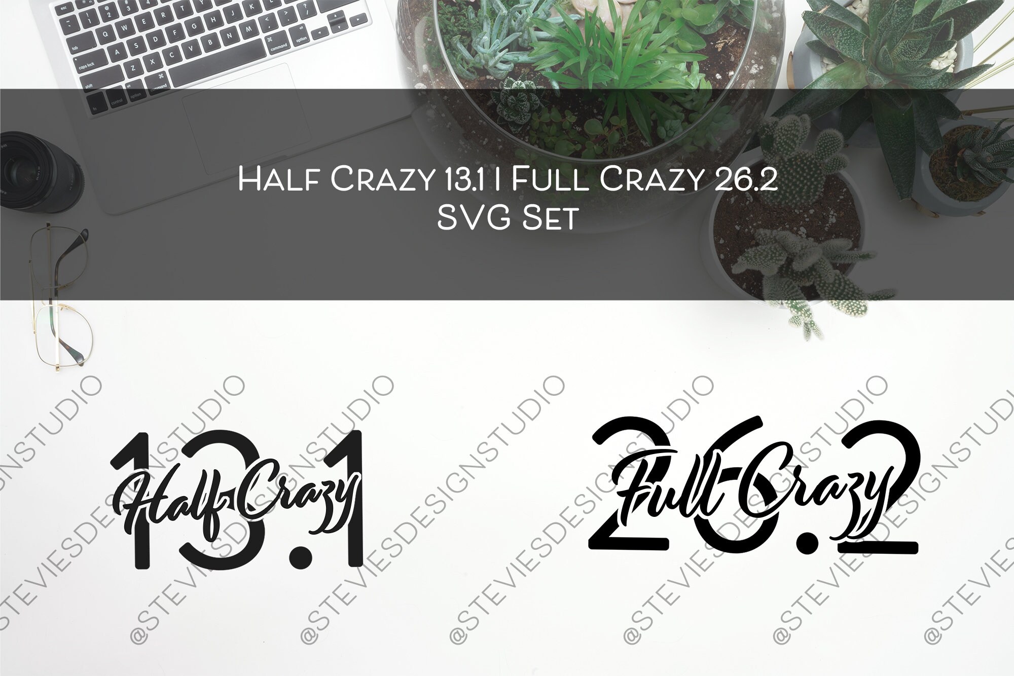 Digital Download Set Half Crazy 13.1 Full Crazy 26.2 - Etsy