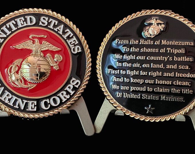 U.S. Marine Corps Feelin Lucky Challenge Coin Great Poker - Etsy