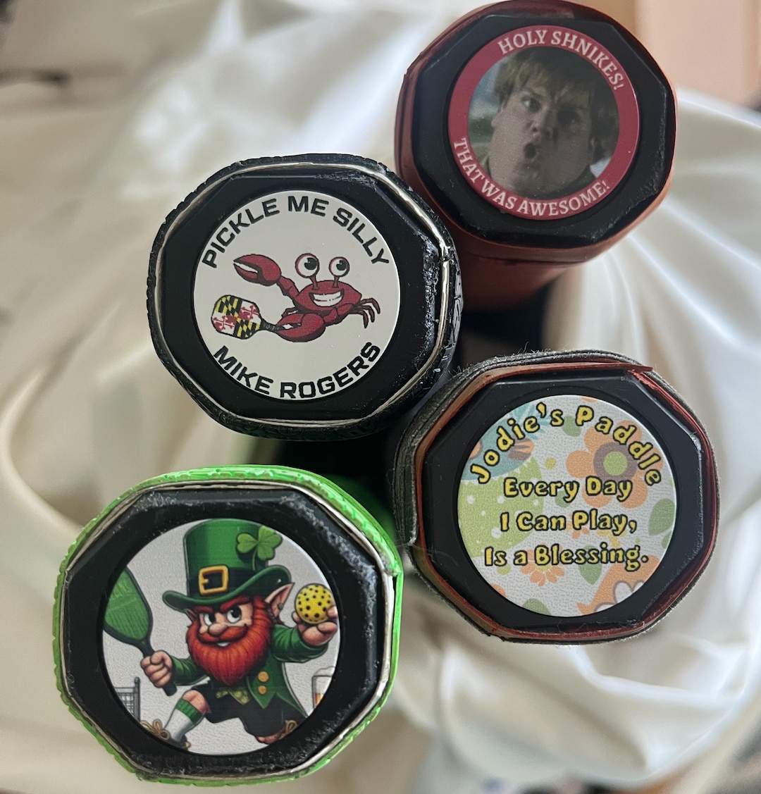 PICKLEBALL PADDLE TAG. Custom Printed Paddle Name Identification Tags ...