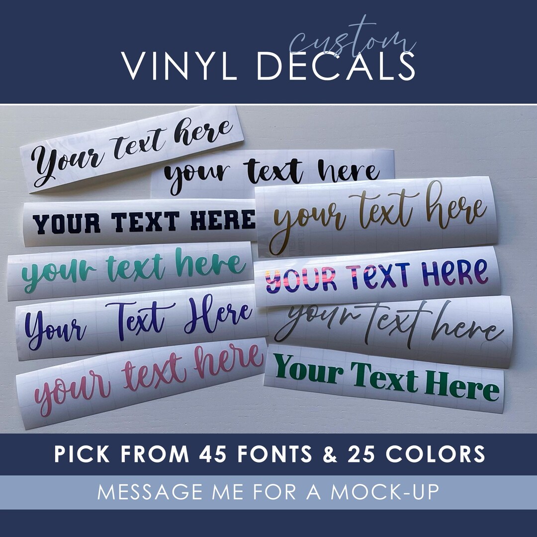 Custom Name Vinyl Decal: Personalized Waterproof Sticker - Etsy