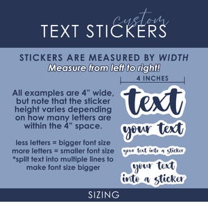 Custom Text Stickers | Personalized Stickers | Custom Phrase Stickers ...