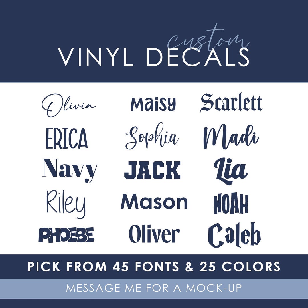Custom Vinyl Decal: Personalized Waterproof Decal - Etsy