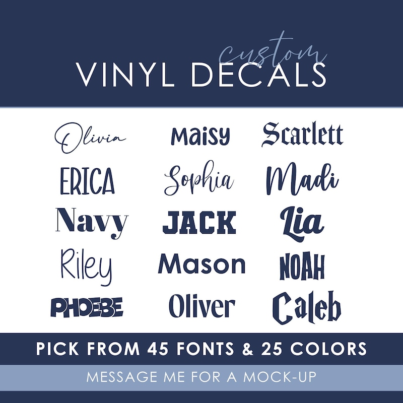 Two Toned Vinyl Decals - Etsy