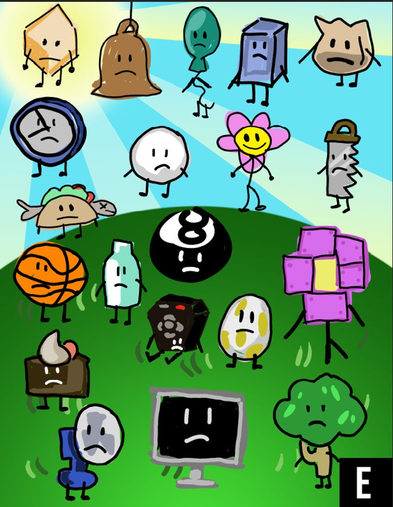 BFDI Character Stickers - Etsy