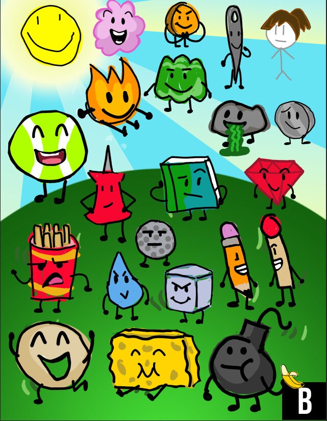 BFDI Character Stickers - Etsy