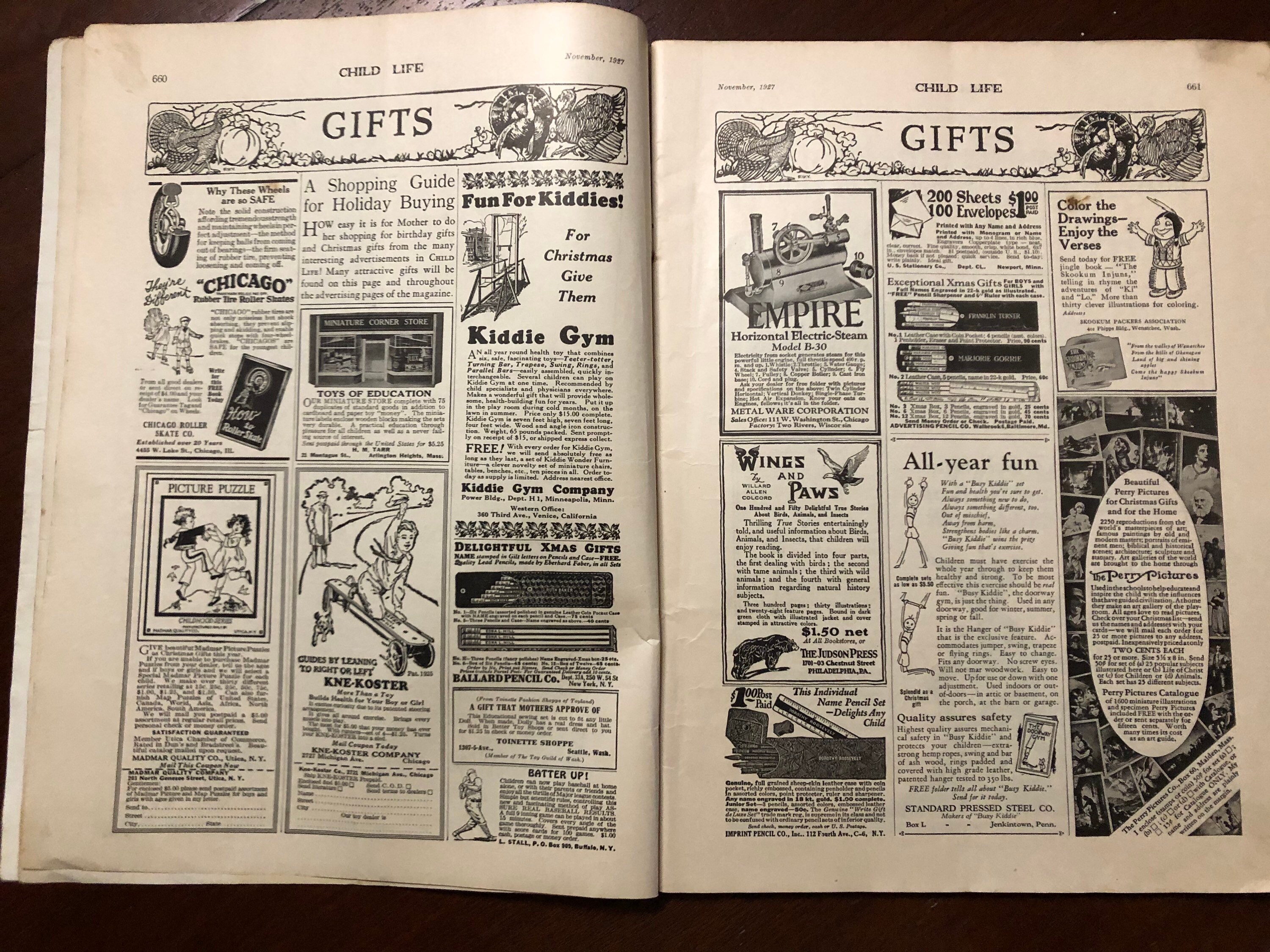 Antique Child Life Magazine November 1927, Vintage Child Life Magazine ...