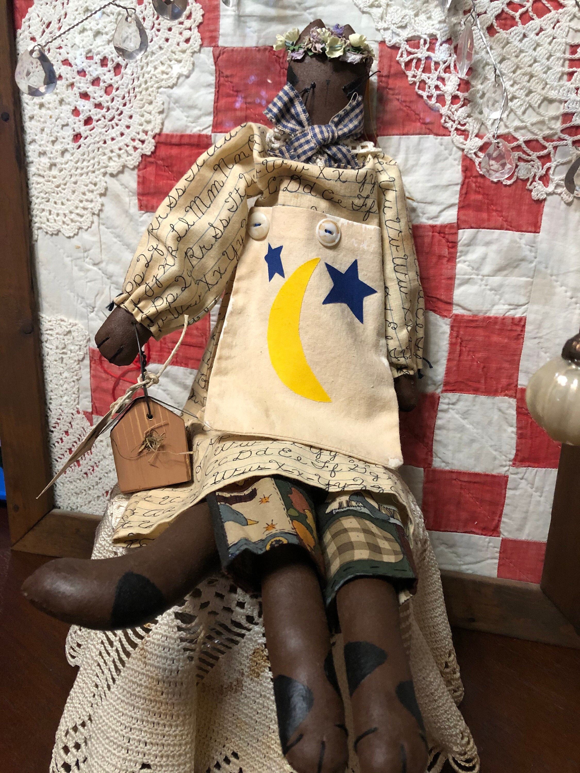 Folk Art Cat, Cat Doll, Folk Art Kitty, Kitty Doll, Soft Sculpture Doll ...