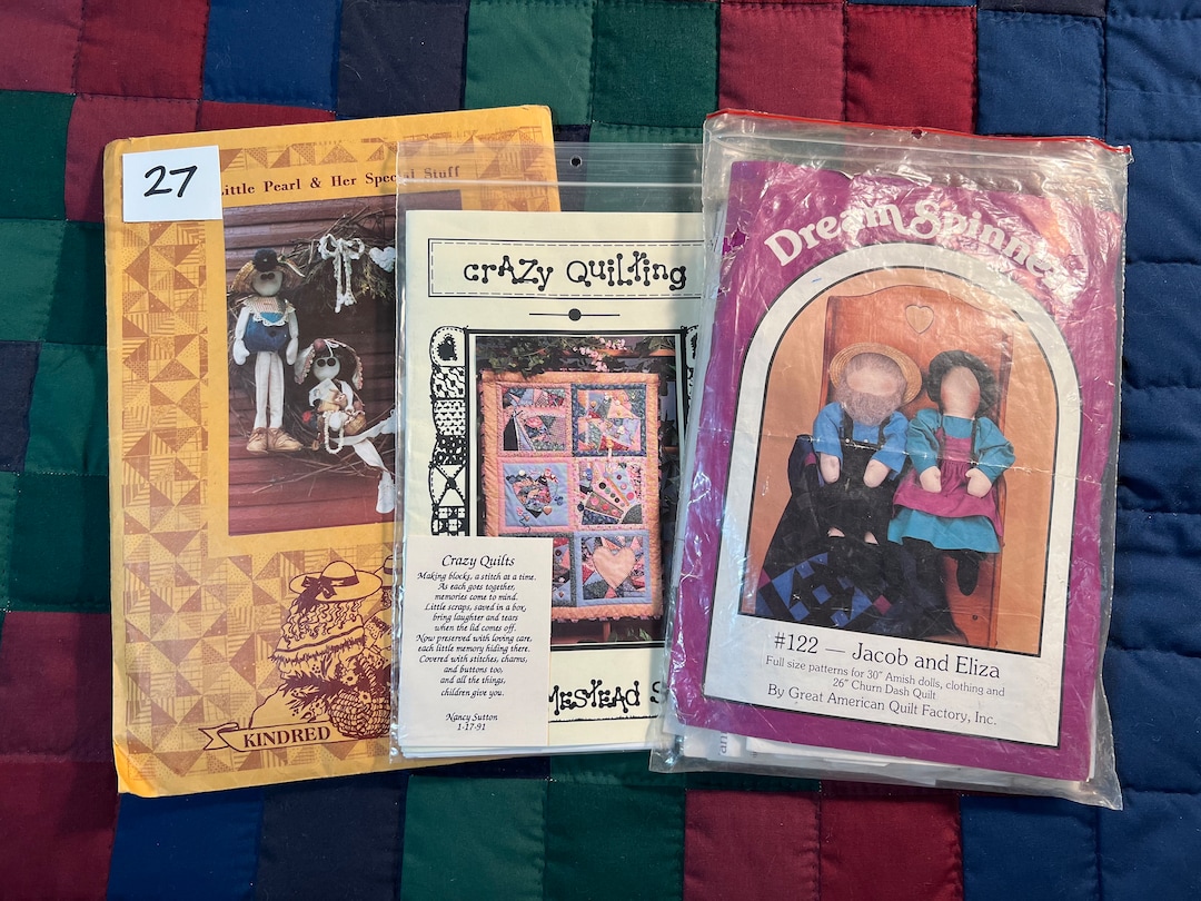 Amish Doll Pattern, Doll Pattern With Button Eyes, Lot of Sewing ...