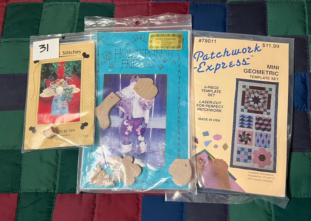 Sewing Patterns With Accessories Lot of 3, Santa Doll Sewing Pattern ...
