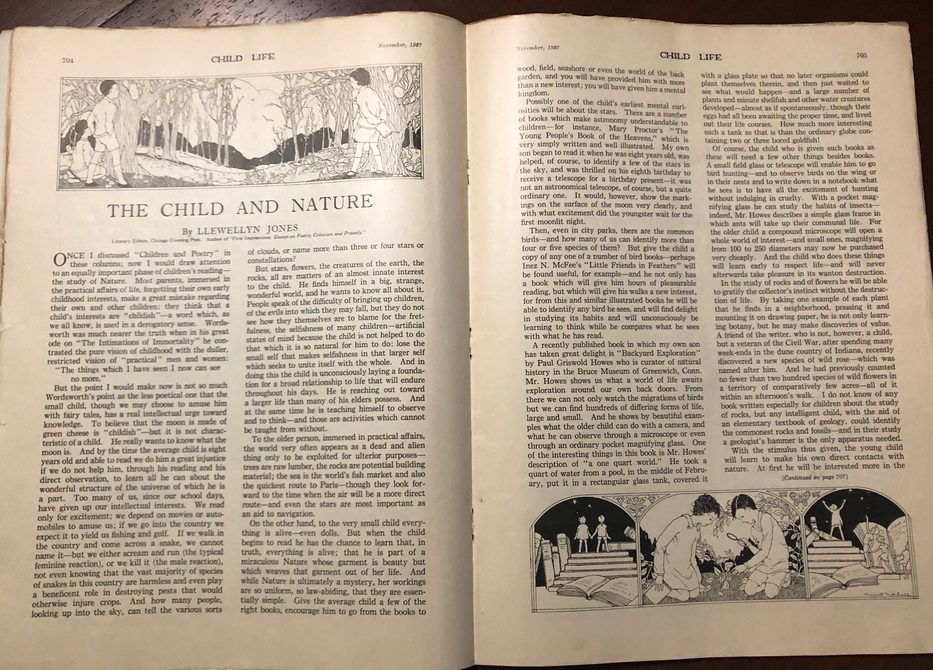 Antique Child Life Magazine November 1927, Vintage Child Life Magazine ...