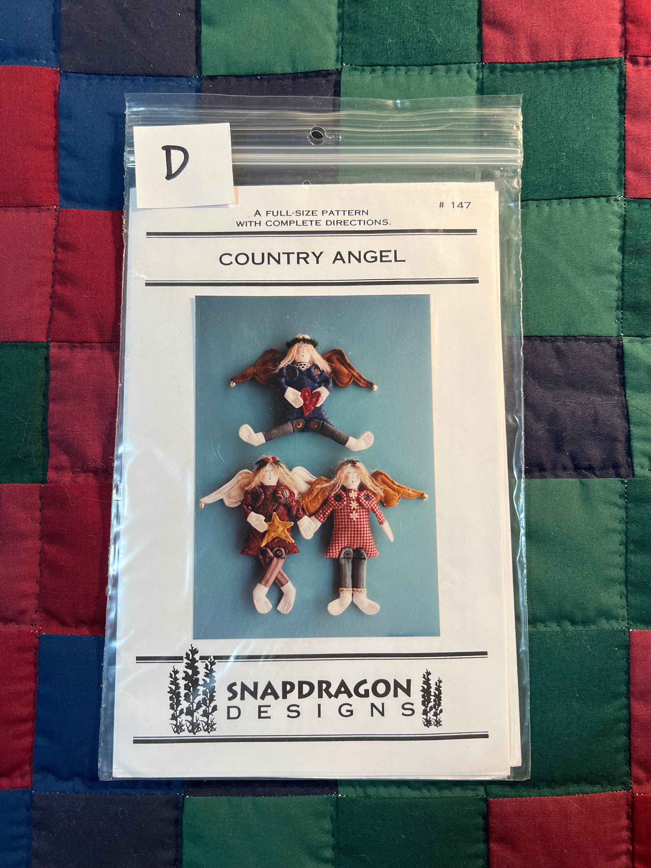 Angel Sewing Patterns Lot of 4, Hanging Angel Patterns, Angel Doll ...