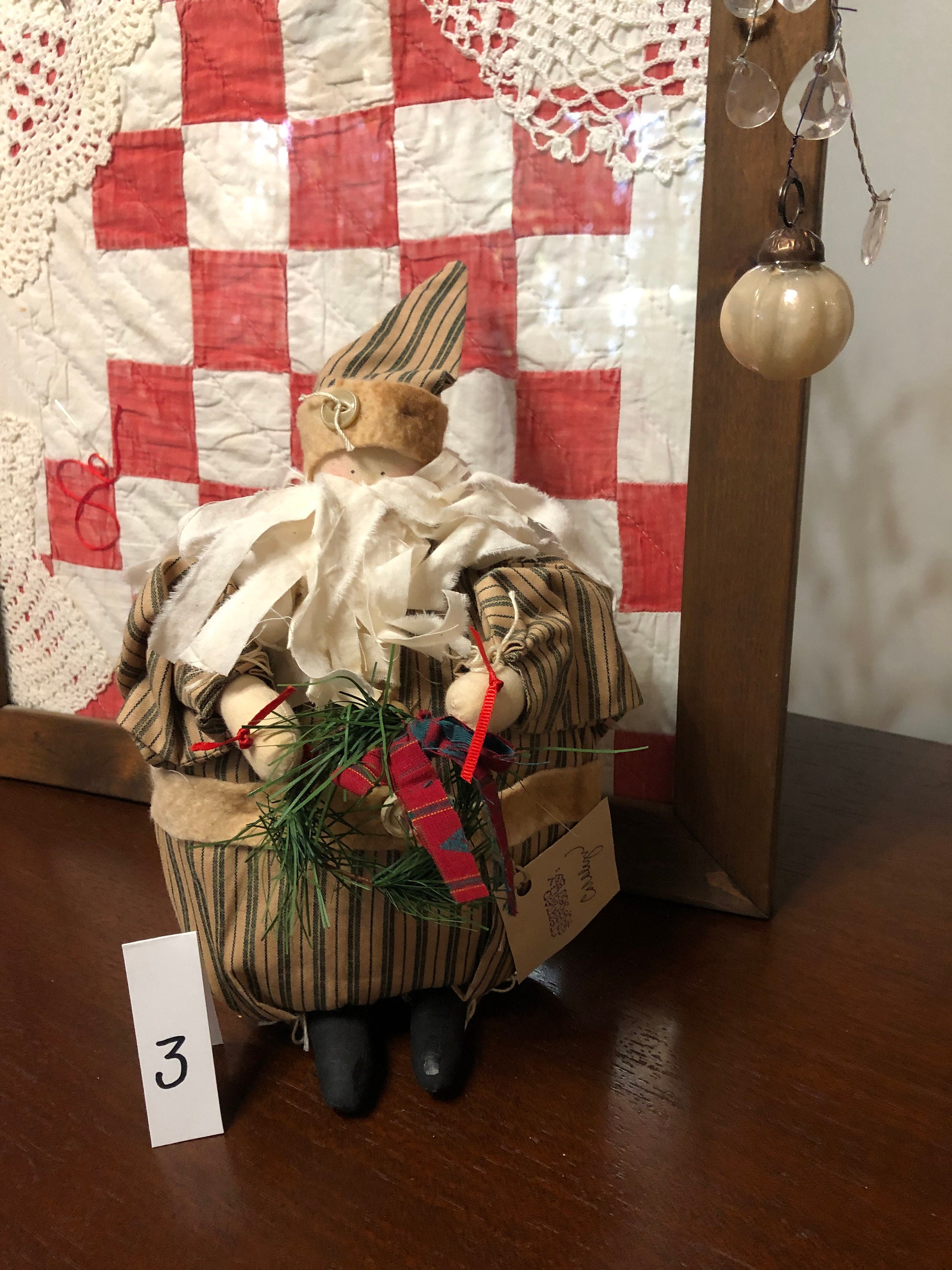 Santa Doll Rolly Polly Santa Handmade Santa Doll Christmas - Etsy.de