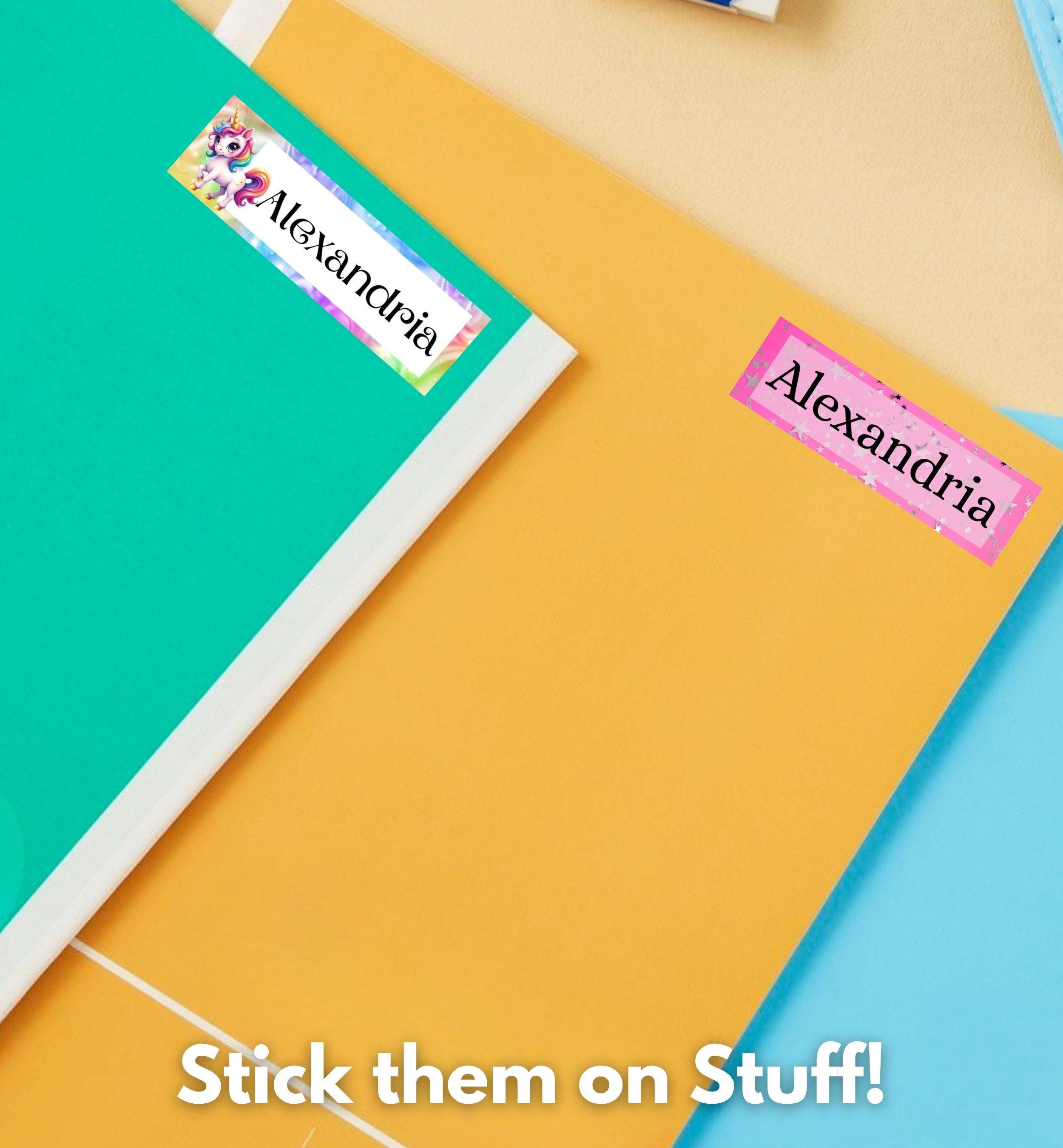 Personalized Labels, Editable Labels for School Supplies Canva Template ...