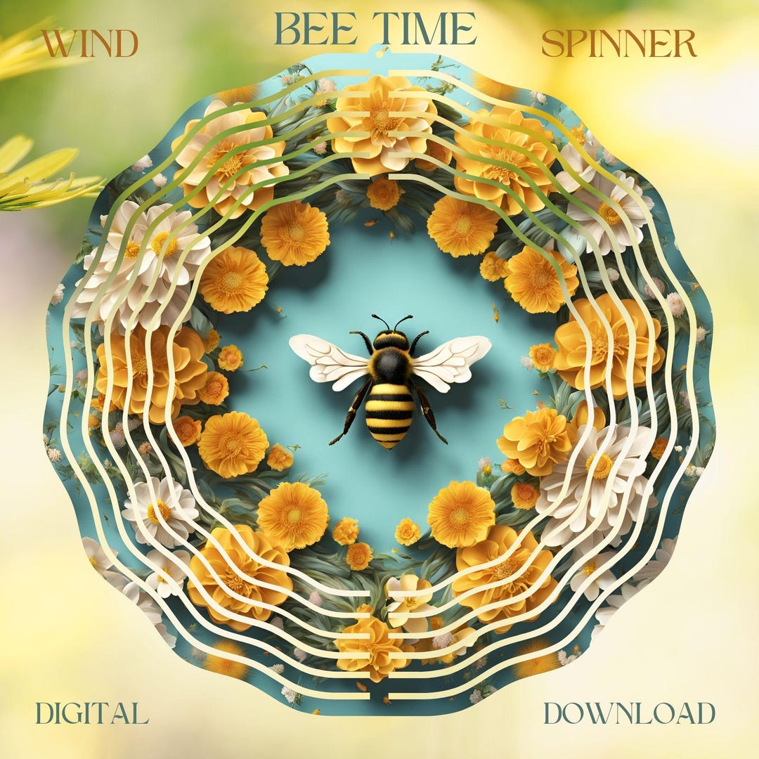Bee Time Wind Spinner, Bee Wind Spinner PNG, Bee Wind Spinner PNG ...