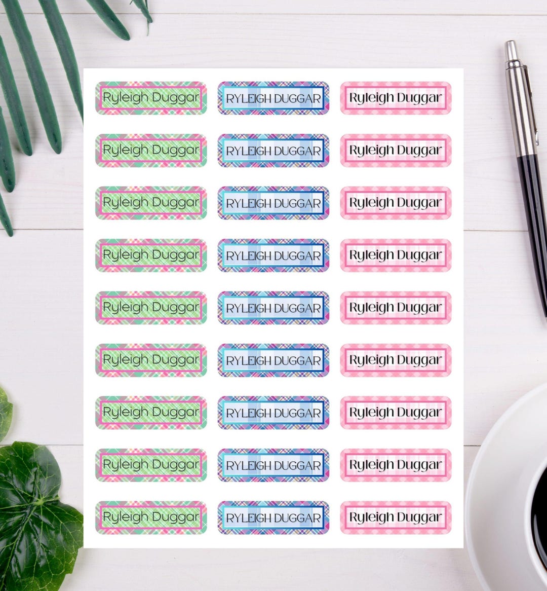 Personalized Labels, Editable Labels for School Supplies Canva Template ...