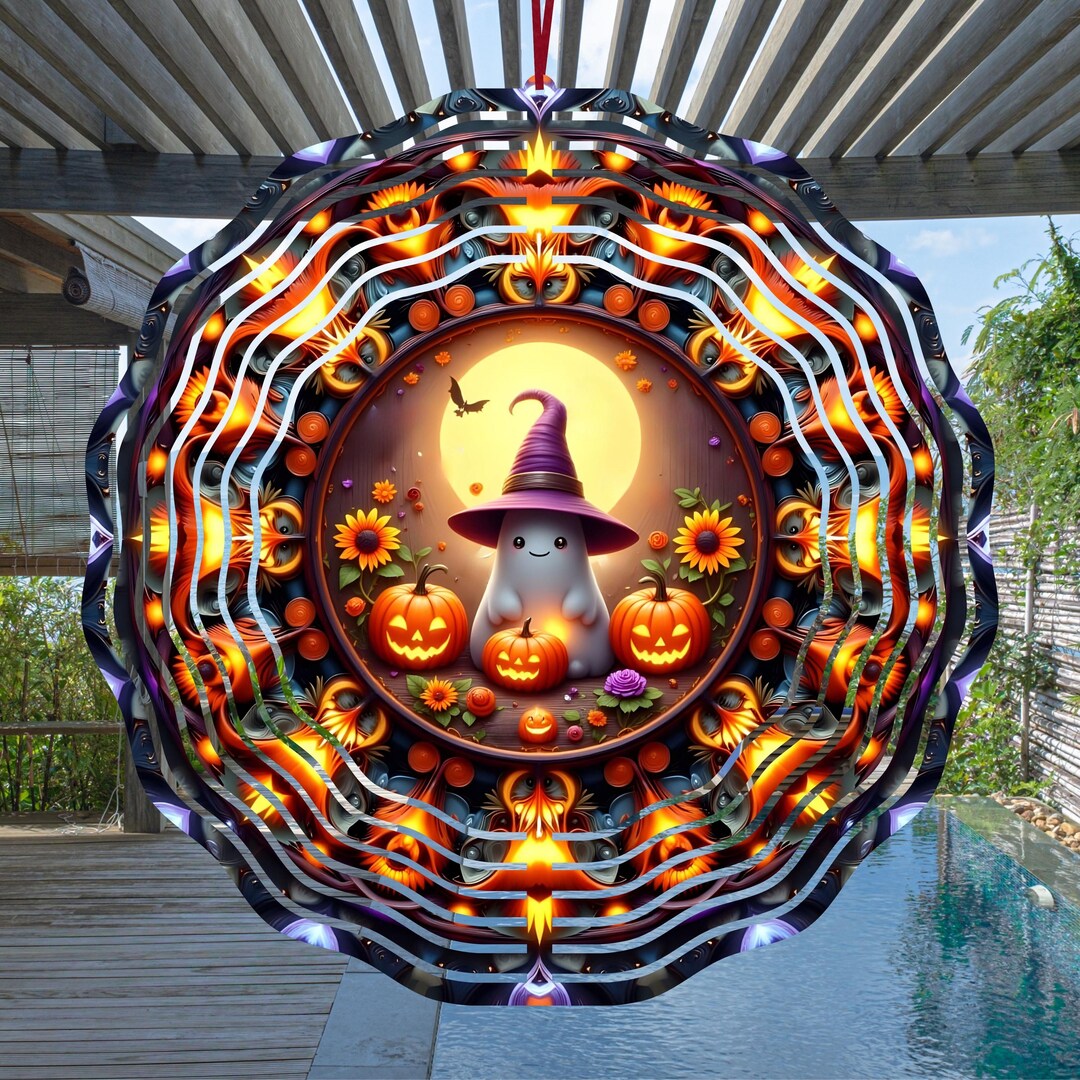 Halloween Wind Spinner Design Bundle, Fall Skeletons and Pumpkins ...