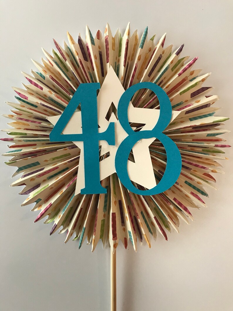 Jumbo Birthday Cake Topper, Handmade Paper Rosettes for Birthday ...
