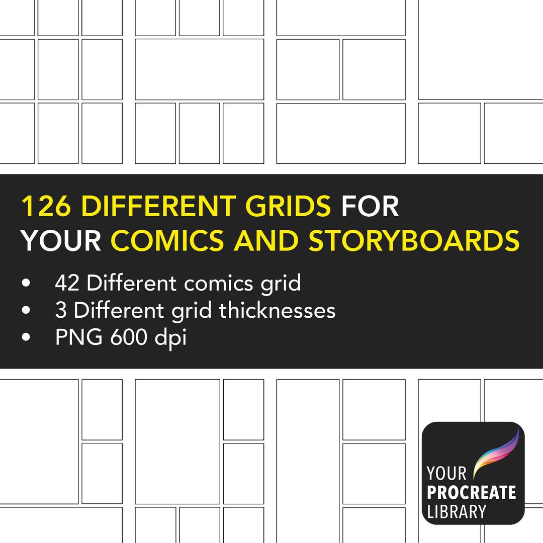126 Comics Grids PNG 600 DPI Speed up the Creation of Your Comics and ...