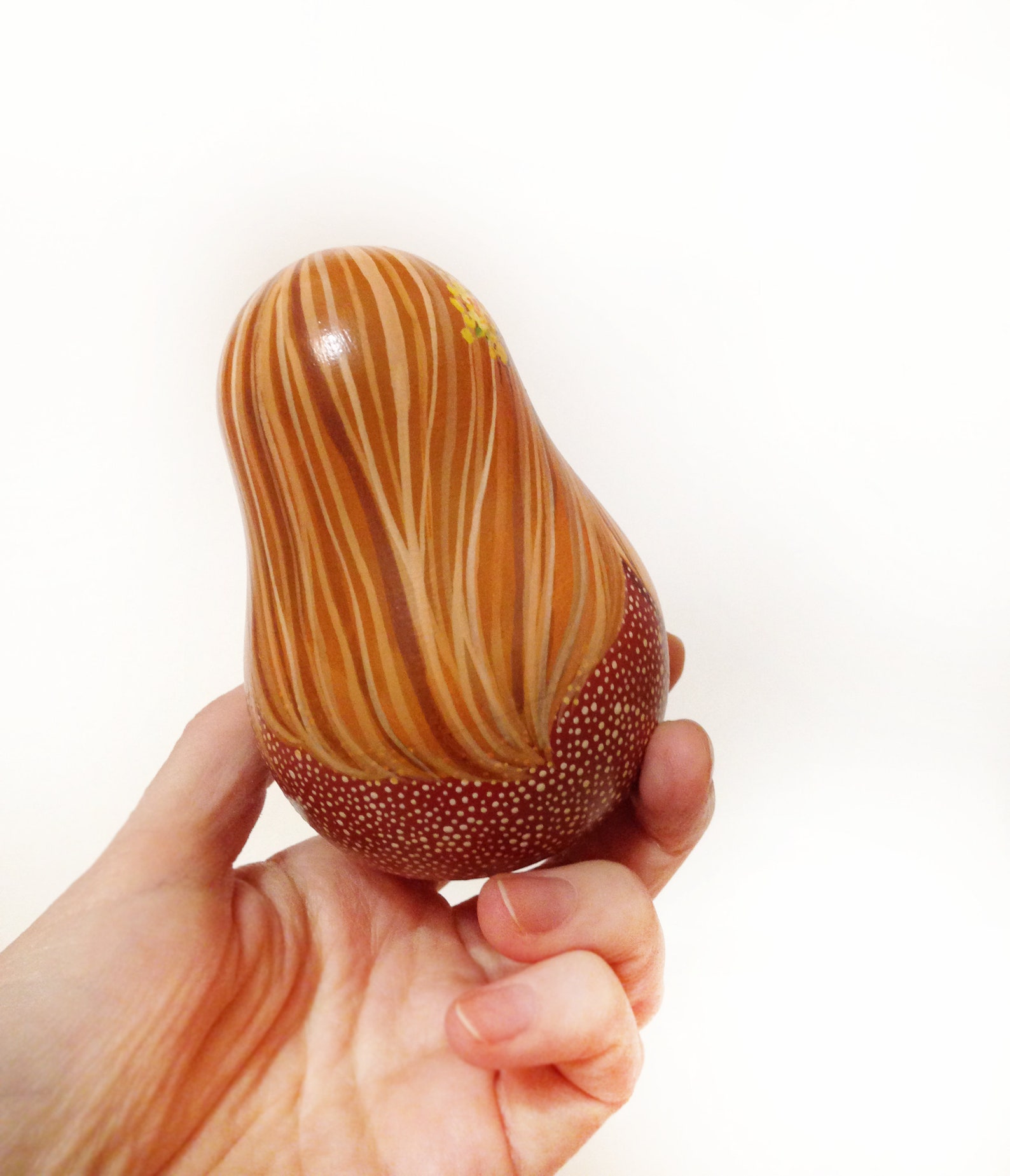 Cute roly poly doll Girl with mimosa Blue eyes Christmas | Etsy