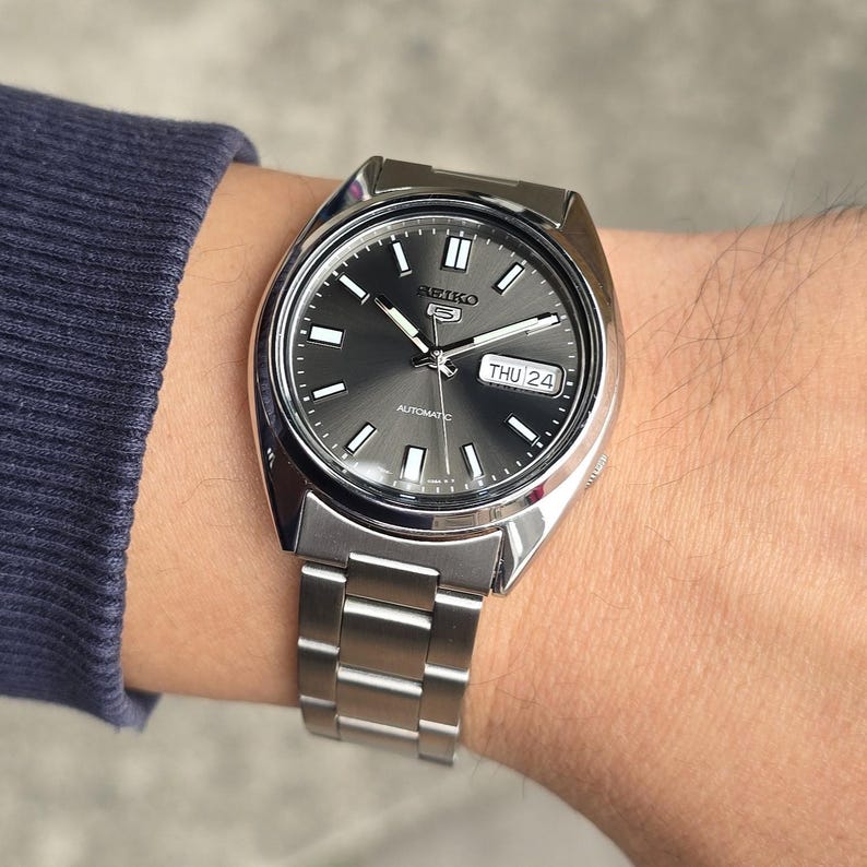 SEIKO 5 SNXS79 Curved End 19mm Stainless Steel Metal Watch Strap SNXS ...