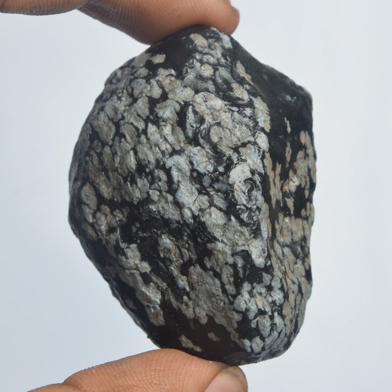 Natural Snowflake Obsidian A One Quality Black Color Rough | Etsy