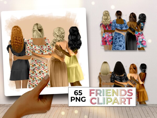 Buy and Build Your Own Best Friends Custom Art Besties - Etsy Canada