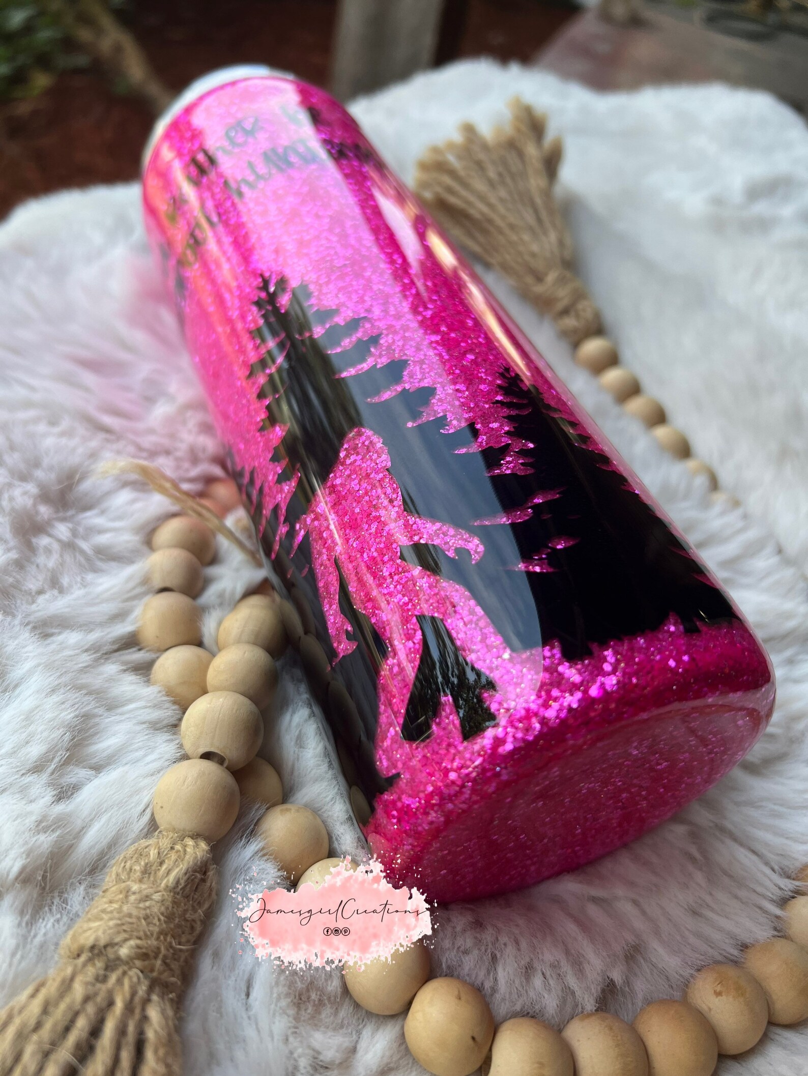 Glitter Sasquatch Tumbler Bigfoot Custom Epoxy Handmade - Etsy