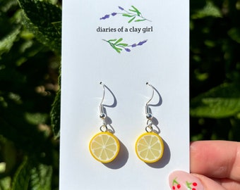 The Easy Peasy Collection Lemon Earrings Lightweight Clay Earrings ...