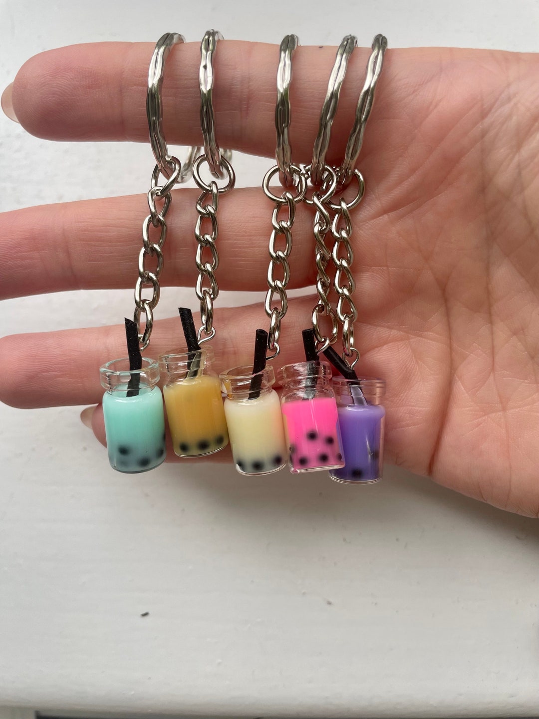 Mini Bubble Tea Keyring - Etsy