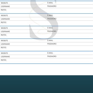 Password Log Digital Download Printable Password Login Tracker Password ...