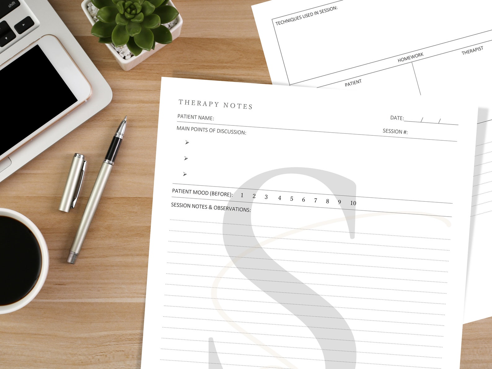 Printable Therapy Notes Fillable Therapy Office Forms Therapist Office ...