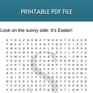 Printable Easter Word Search Digital Download Fun and Practical Busy ...