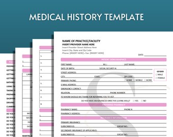 New Patient Intake Form & Flowsheets BUNDLE - Etsy