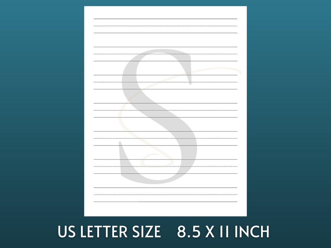 Printable Handwriting Paper Writing Practice Sheets Blank - Etsy