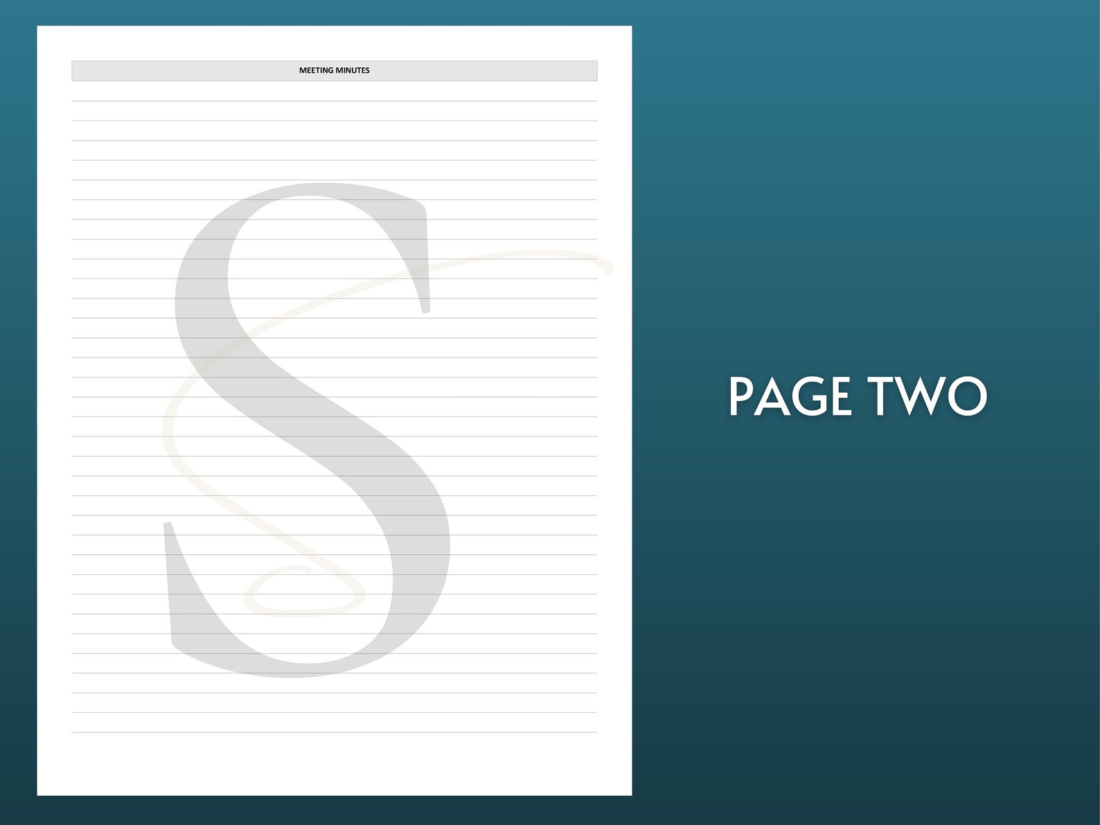 Printable Meeting Notes Digital Download Meeting Minutes PDF DOCX ...