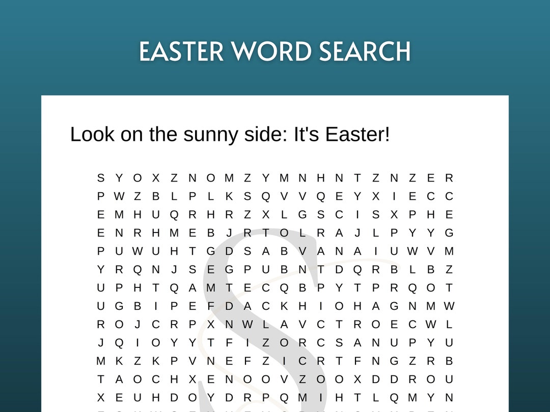 Printable Easter Word Search Digital Download Fun and Practical Busy ...