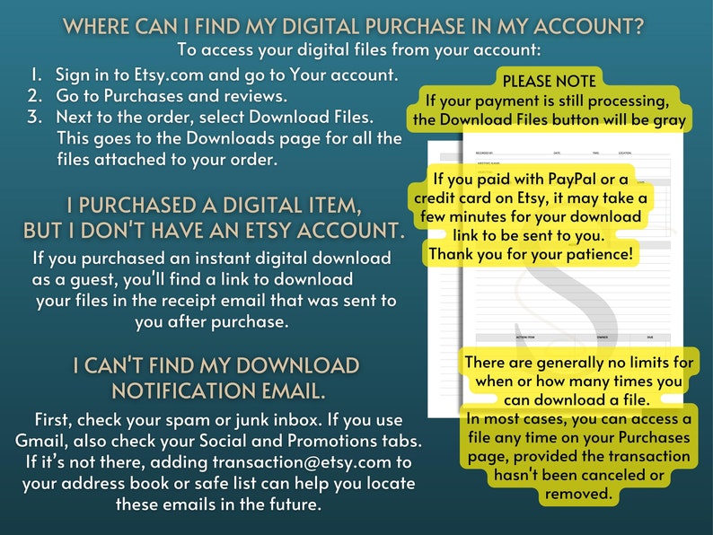 Printable Meeting Notes Digital Download Meeting Minutes PDF DOCX ...