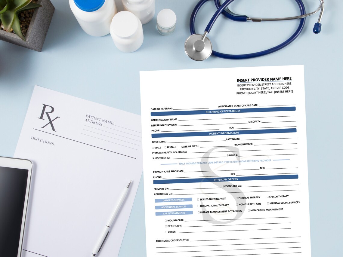 Printable Home Health Care Referral Form Template Digital Download Home ... Printable Home Health Care Referral Form Template Digital Download Home ...