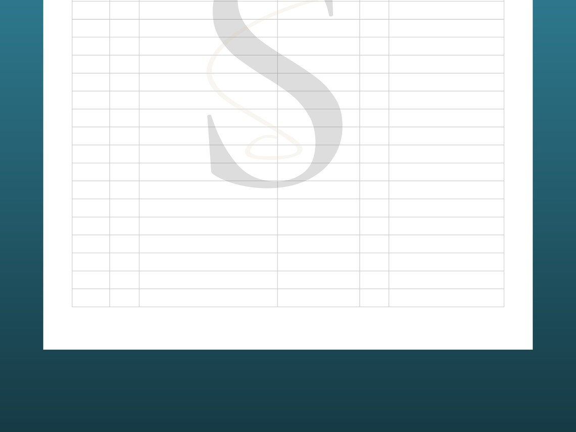 Printable Table Reservation List Digital Download Restaurant Seating ...