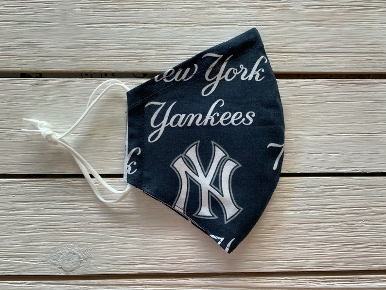 Handmade filter pocket New York Yankees face mask reusable | Etsy