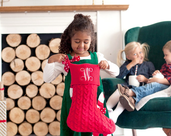 Monogram Stockings, Knit Stockings, Christmas Stockings, Christmas ...