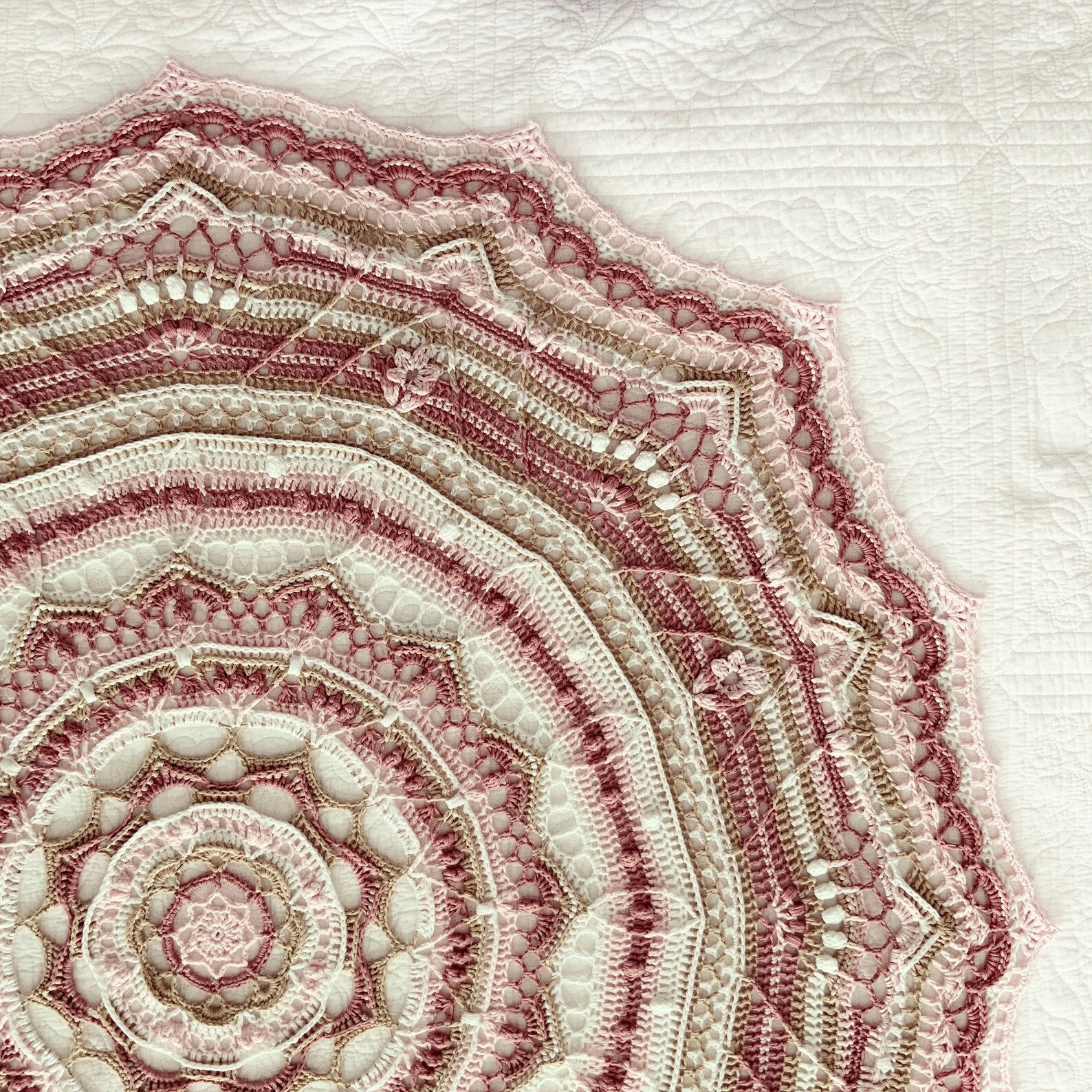 Crochet Mandala Blanket Pattern Crochet Home Decor Throw - Etsy