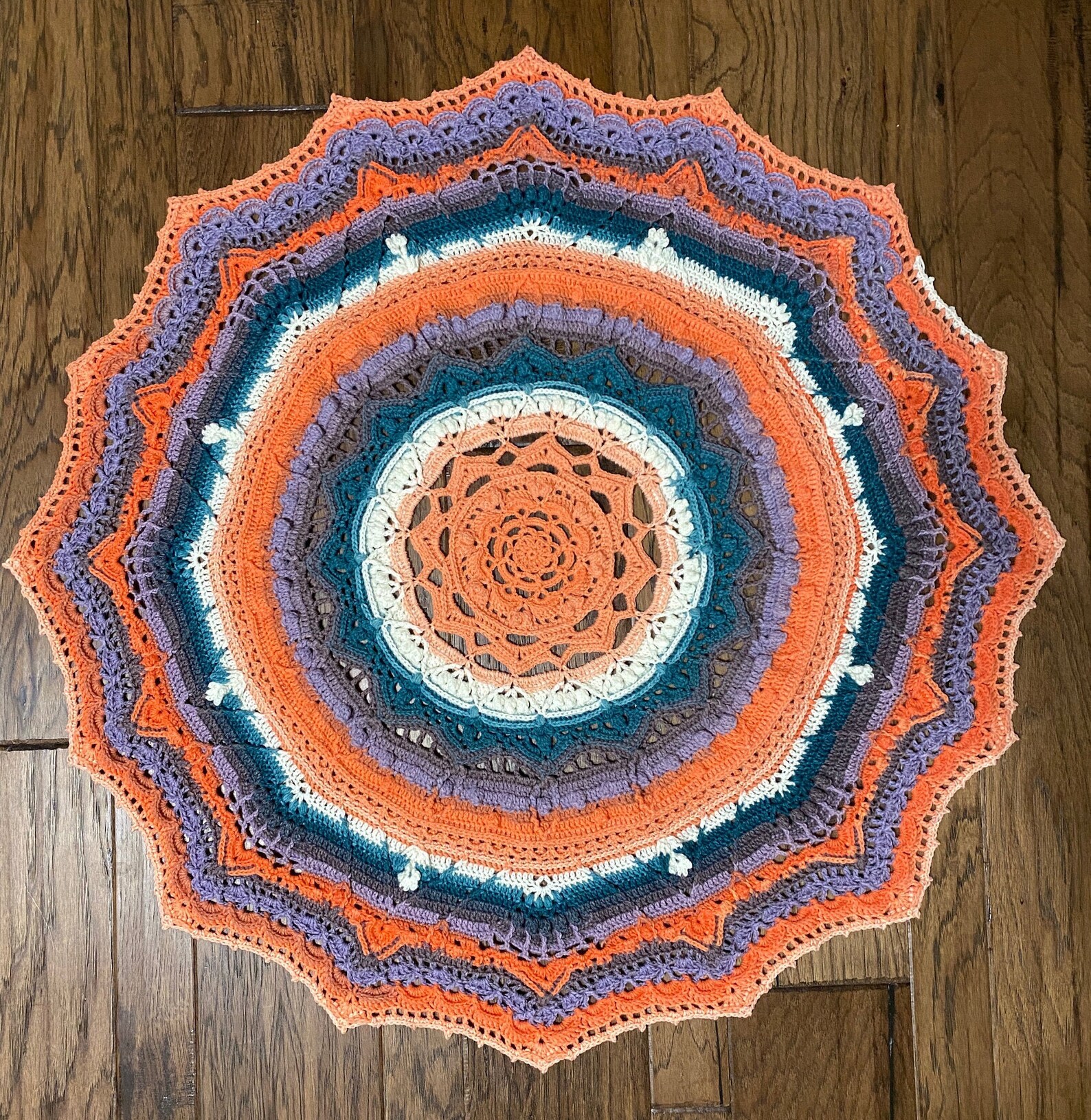 Crochet Mandala Blanket Pattern Crochet Home Decor Throw - Etsy