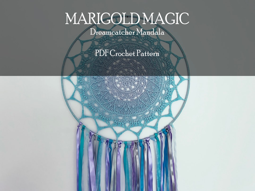 Dreamcatcher Crochet Pattern, Crochet Mandala Home Decor, Dreamcatcher ...