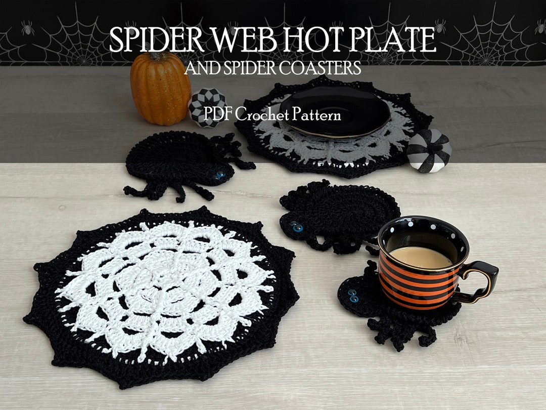 Spider Coasters Crochet Pattern, Spider Web Trivet Mandala Crochet ...